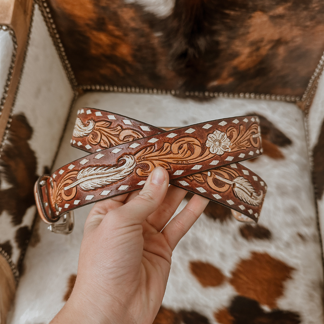 Feather Belt with Buck Stitch – Rocket Donkey