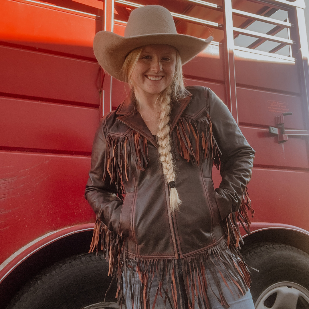 Brown Leather Fringe Jacket – Rocket Donkey